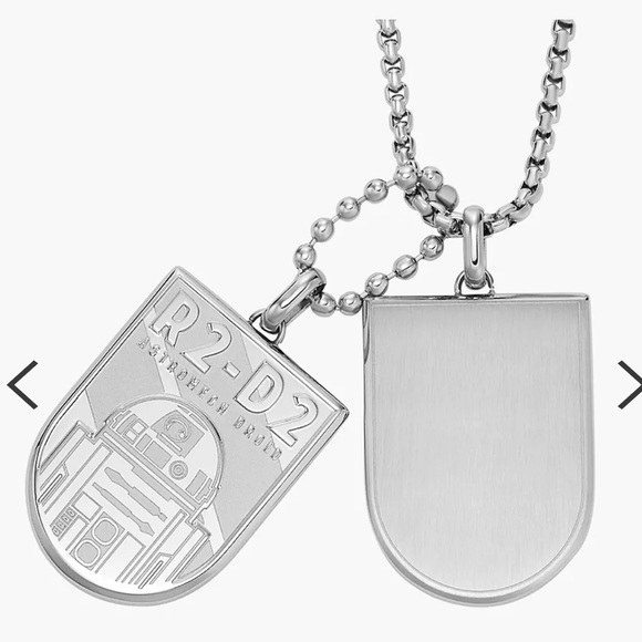 Fossil | Accessories | Star Wars R2d2 Stainless Steel Dog Tag Necklace ...